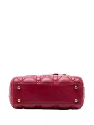 Dior Lambskin Cannage Lady Satchel - Red