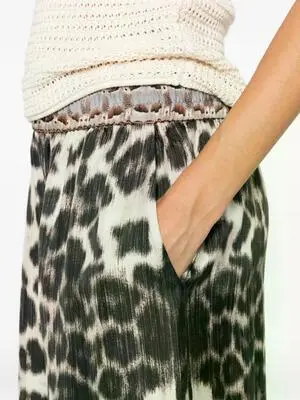 PIERRE-LOUIS MASCIA Leopard-print Palazzo Pants