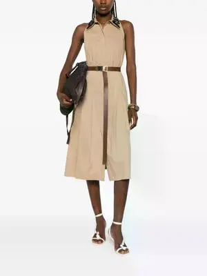 Max Mara Beaded Collared Dress