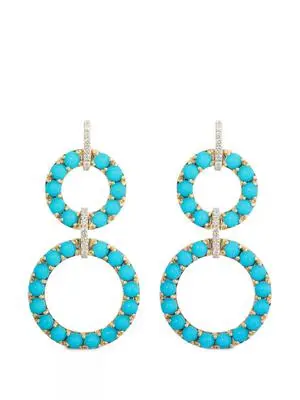 Goshwara G-one Turquoise Diamond Earrings - Gold