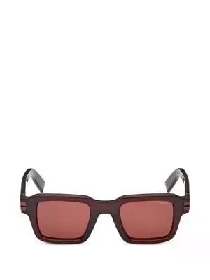 Zegna Square Frame Sunglasses - Brown