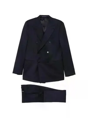 Caruso Double-breasted Suit - Blue