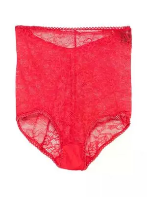 Alchemy Fashions Floral Lace Shorts - Red