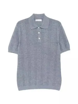 Brunello Cucinelli Stripe-knit Polo Shirt