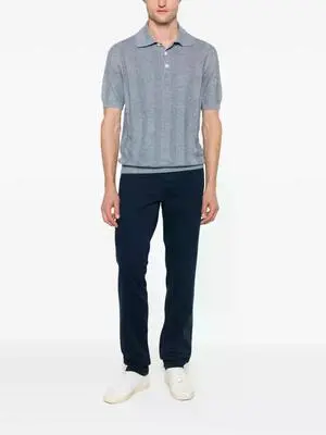Brunello Cucinelli Stripe-knit Polo Shirt