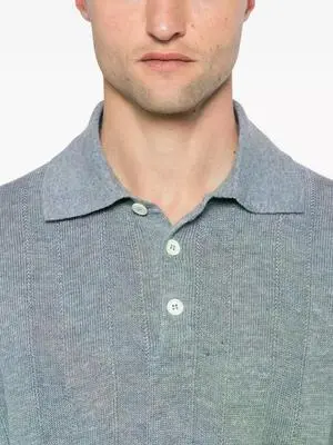 Brunello Cucinelli Stripe-knit Polo Shirt
