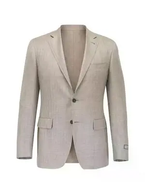 Canali Flap-pockets Single-breasted Blazer - Neutrals