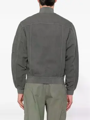 C.P. COMPANY Broken Twill Lens Bomber Jacket - Grey