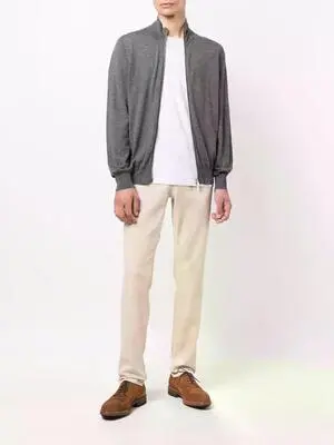 Brunello Cucinelli Zipped Knit Cardigan - Grey