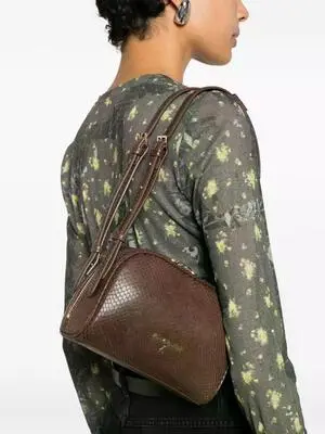 Patrizia Pepe Snakeskin-effect Leather Makeup Bag