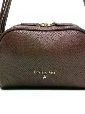 Patrizia Pepe Snakeskin-effect Leather Makeup Bag