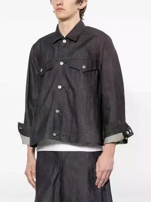 Comme Des Garçons Long-sleeve Denim Jacket - Blue
