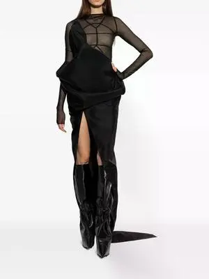 Rick Owens Draped Asymmetric Skirt