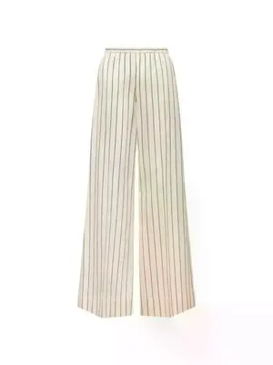 MONCLER Moncler Striped Cotton & Silk Voile Trousers