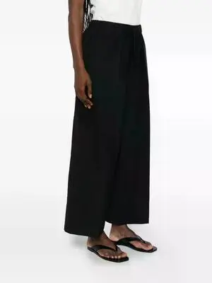 TOTEME Drawstring Patch-pocket Trousers - Black