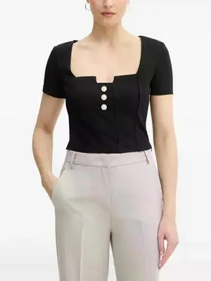 Guess Evelina Square-neck Blouse - Black