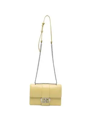 Armani Exchange Logo-buckle Leather Shoulder Bag - Yellow