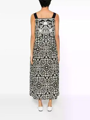 Max Mara Floral-print Sleeveless Midi Dress