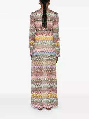 Missoni Zigzag-pattern V-neck Cover-up - Brown