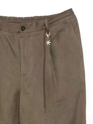 MANUEL RITZ Pleated Trousers With Drawstring Fastening - Green