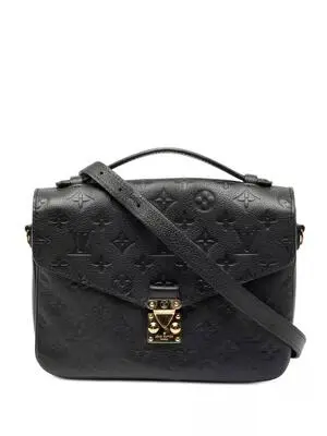 LOUIS VUITTON 2018 Monogram Empreinte Pochette Metis Satchel - Black