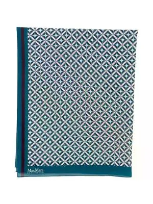 Max Mara Elfi Geometric-print Pareo - Blue