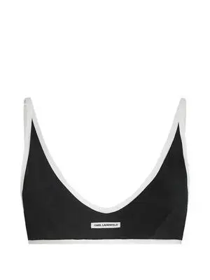 Karl Lagerfeld Logo-patch Contrast-trim Bra