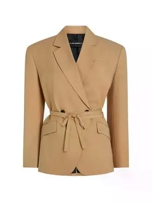 Karl Lagerfeld Tie-waist Double-breasted Blazer
