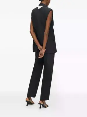 Karl Lagerfeld Tailored Trousers With Logo Plaque - Black