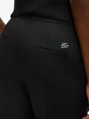 Karl Lagerfeld Tailored Trousers With Logo Plaque - Black