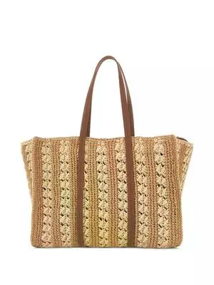 BOSS Woven Straw Tote Bag