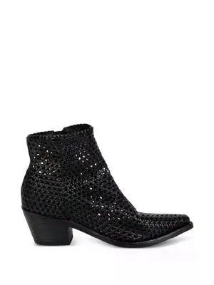 ZOLFO Interwoven Leather Ankle Boots
