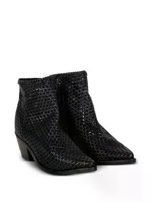ZOLFO Interwoven Leather Ankle Boots