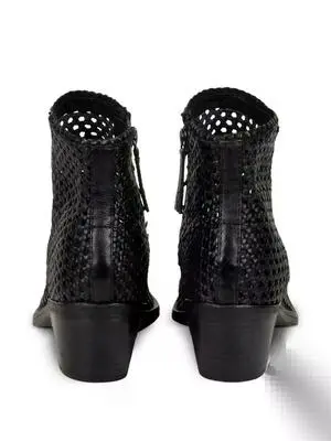ZOLFO Interwoven Leather Ankle Boots