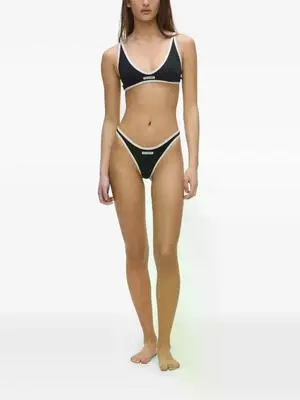 Karl Lagerfeld Logo-patch Contrast-trim Thong