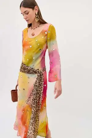 Rixo Noraya Long Sleeve Dress