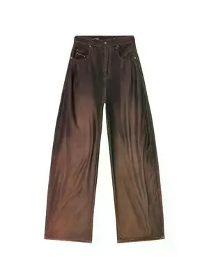 DIESEL® D-khelz Relaxed High Waist Wide Leg Jeans - Brown