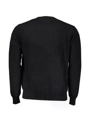 HARMONT & BLAINE Embroidered-logo Crew-neck Sweater - Black