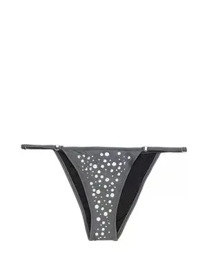 Gimaguas Gaia Crystal-embellished Bikini Bottom - Grey