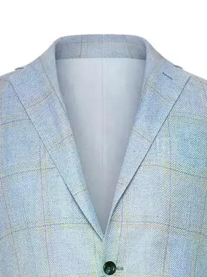 SARTORIO NAPOLI Windowpane-pattern Blazer - Blue