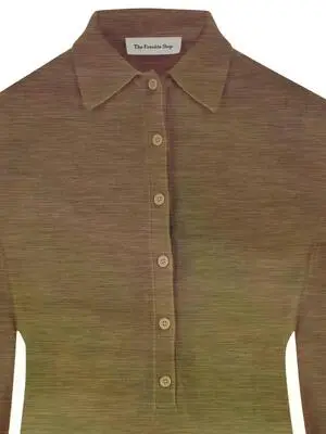 THE FRANKIE SHOP Tala Long-sleeve Polo Top - Brown