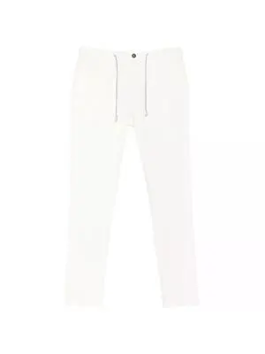 Eleventy Drawstring-waist Trousers - White
