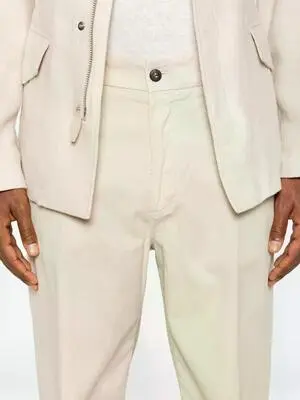 Eleventy Elasticated-waist Chino Trousers - Neutrals