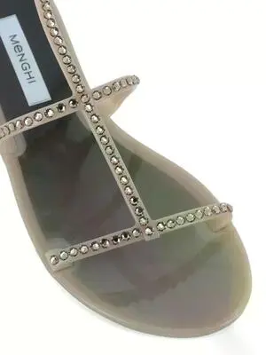 Menghi James Crystal-embellished T-bar Sandals