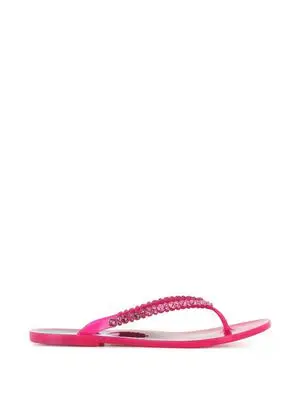 Menghi Crystal-embellished Flip-flops