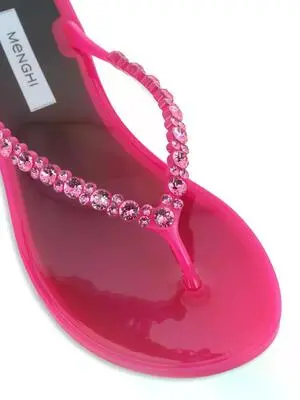 Menghi Crystal-embellished Flip-flops