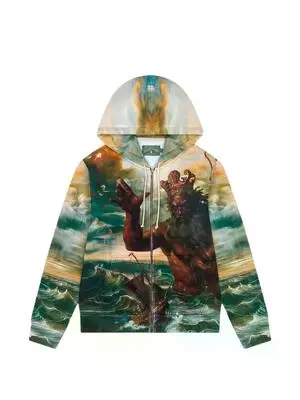 DENIM TEARS Poseidon's Revenge Zip-up Hoodie - Green