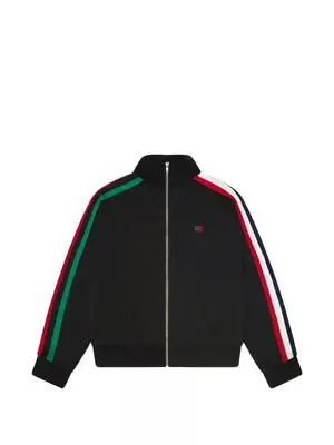DENIM TEARS Zip Up Track Jacket - Black