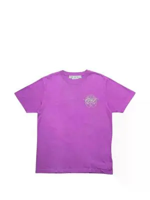 Off-White Round-neck Short-sleeve T-shirt Pink