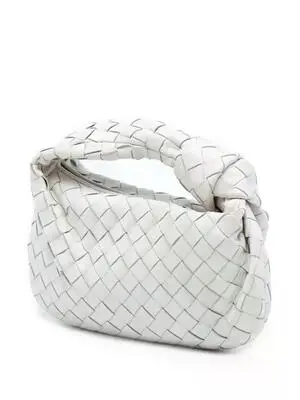 Bottega Veneta Mini Nappa Intrecciato Jodie Hobo Bag - White
